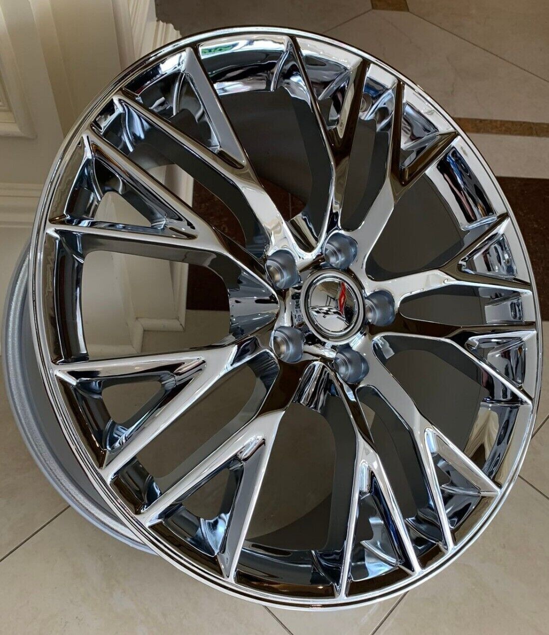 18x8.5 / 19x10 Chrome Wheels For Corvette C6 C7 5X120.7 Staggered Rims ...