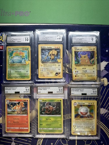 6pc TCG Pokemon Graded Slab Lot CGC, AGS, Classic, Venusaur, Pikachu ...