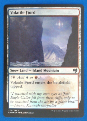 MTG Bling - Foil Snow Dual-Land - Volatile Fjord – Kaldheim -D705 | eBay