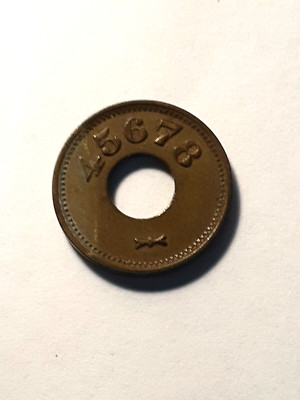 1920'S SLOT MACHINE TOKEN '45678' 5 CENTS IN TRADE | eBay