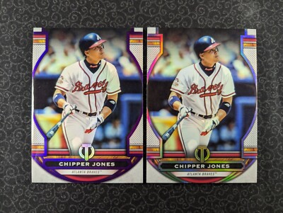 2023 Topps Tribute - Chipper Jones Purple /50 & Base Card - 2 Cards ...
