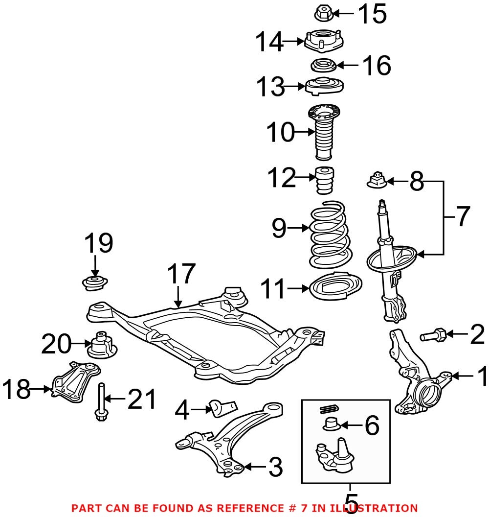 Genuine OEM Front Left Suspension Strut for Toyota 485208Z153 | eBay
