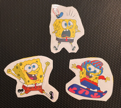 Spongebob Squarepants 3” Vinyl Stickers Lot Skateboard Laptop Locker ...