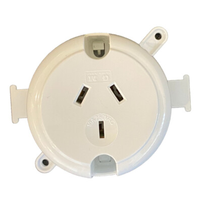 10x Surface Socket Single Plug Base 10A Electrical Outlet - White ...
