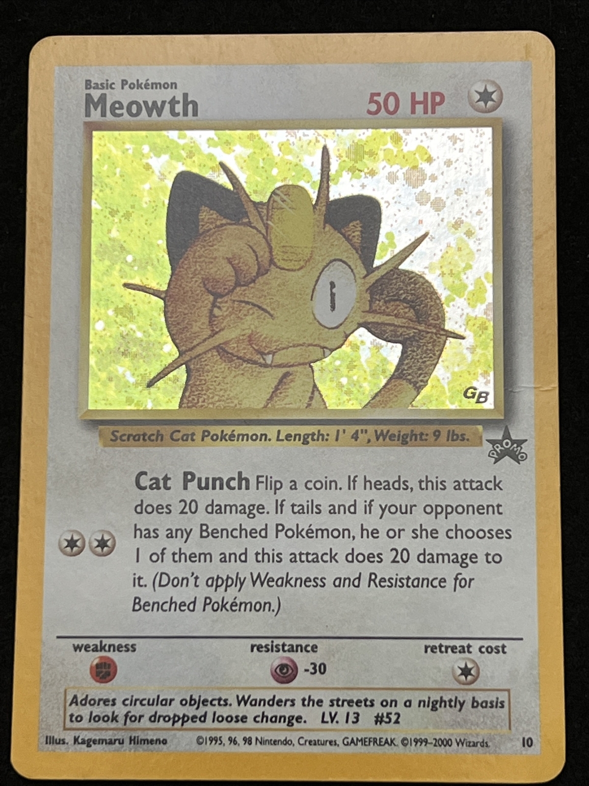 Pokemon MEOWTH 10 (Holo Promo) WoTC Promo - NM/Near Mint | eBay