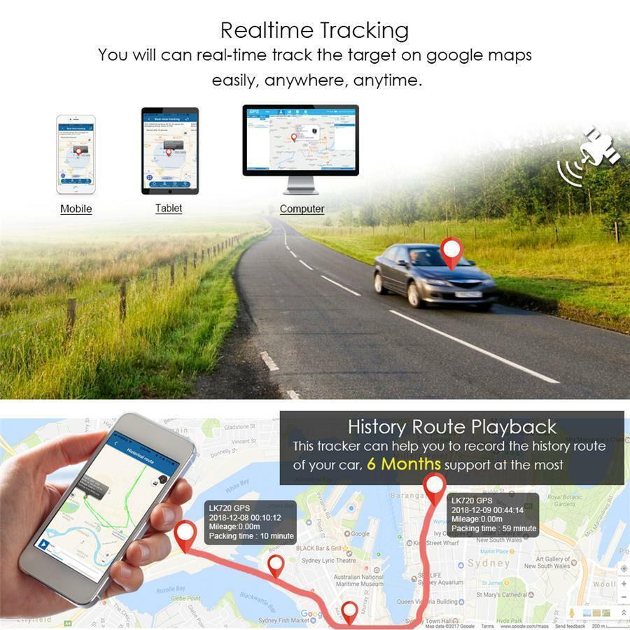 Car Real-Time Tracking Relay GPS Tracker Device GSM Locator Remote ...