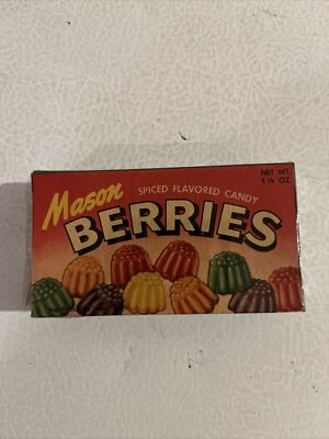 Vintage 1950s Mason Spiced Flavored Candy Berries Box Full NOS Sealed ...