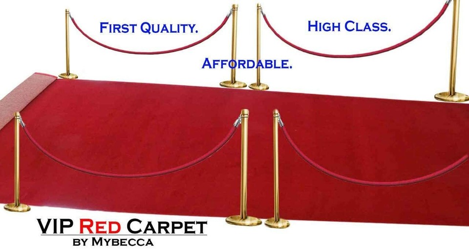 High Class VIP Quality Red Carpet Aisle Runner for Events, Wedding and ...