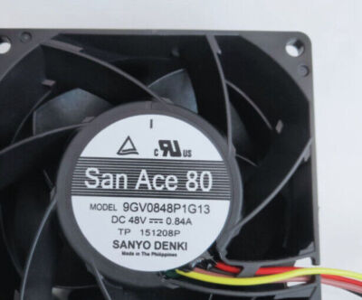 1PCS NEW FOR Sanyo 9GV0848P1G13 8038 48V 0.84A 4-Wire PWM Cooling Fan ...