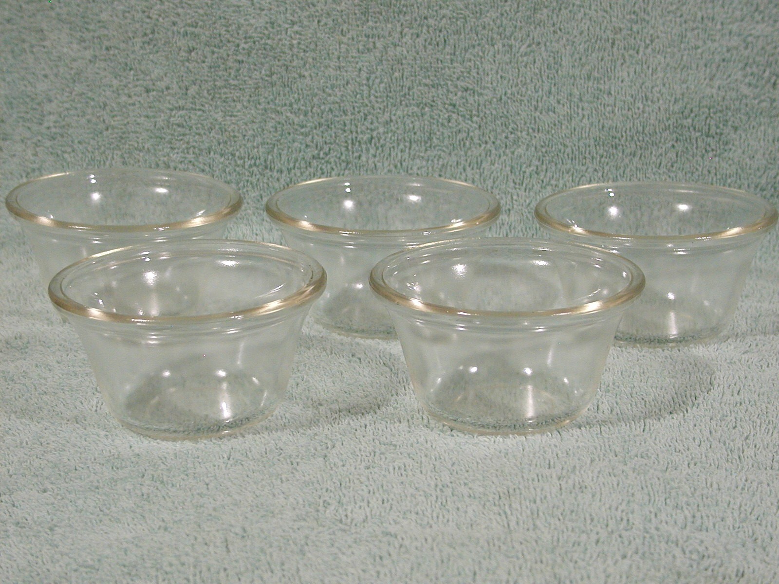 5 Vintage Pyrex Clear Glass Custard Cups Dessert Bowls | eBay