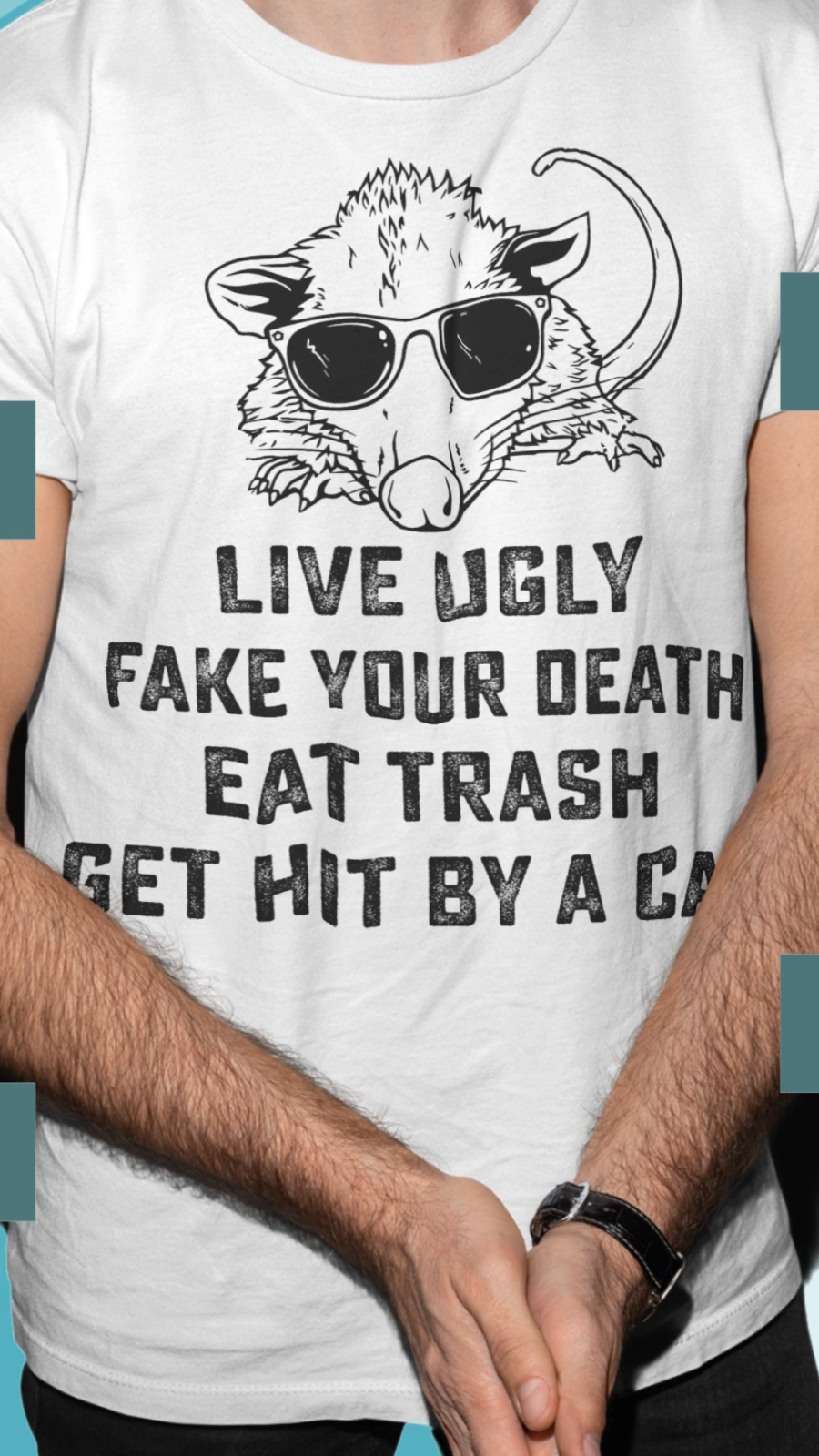 Possum Eat Trash Fake Your Death Opossum Meme Funny Shirts Novelty ...