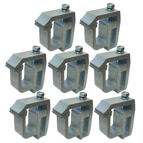 EIGHT Universal HD Camper / Canopy Shell Topper No Drill Aluminum Clamp ...