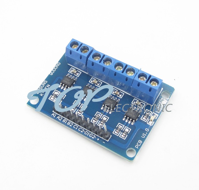HG7881 4-Channel DC Stepper Motor Driver Controller Board for Arduino ...
