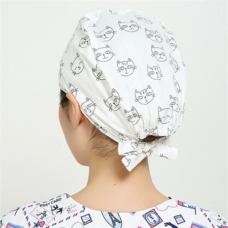 Medical Cap Doctor Surgical Hat Work Scrub Clean Nurse Head Cover ...