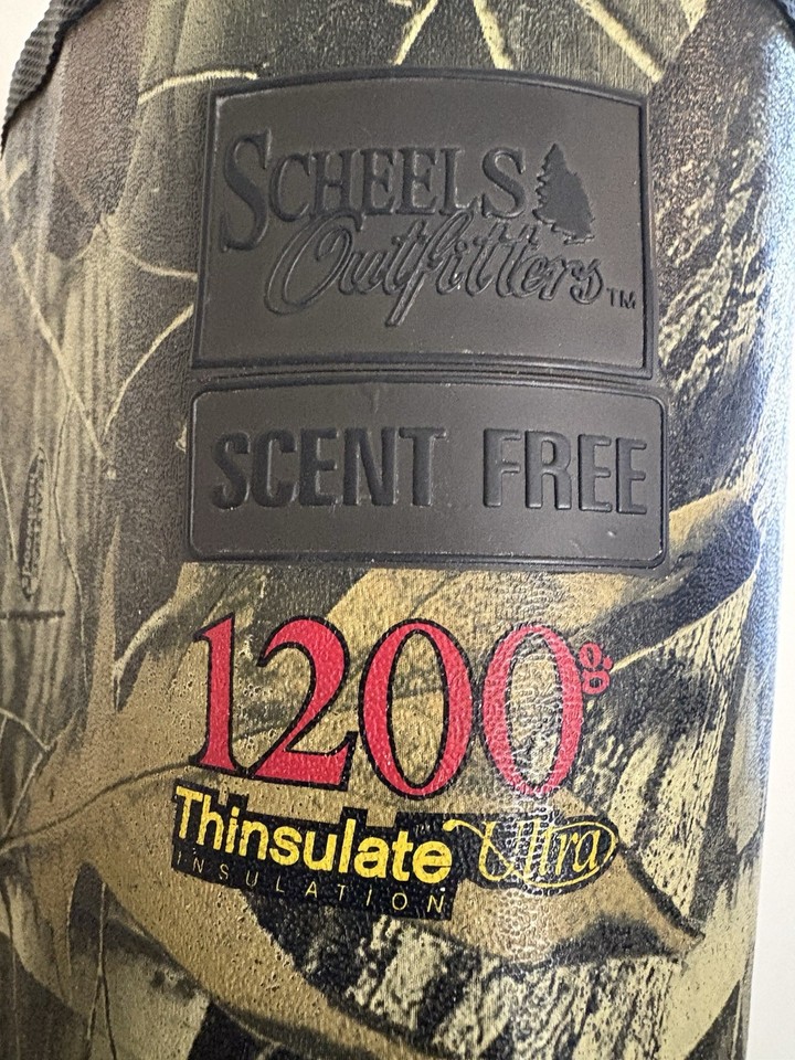 Scheels Outfitters Rubber Camo Teal Tree Hunting Boots 1200 g ...