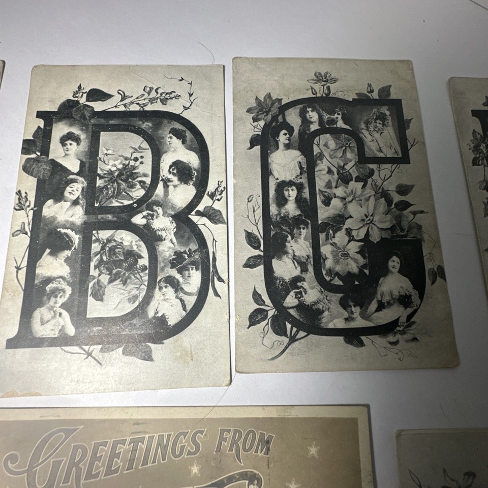 Vintage Rotograph Alphabet Series Postcards Early 1900’s LOT Of 9 | eBay