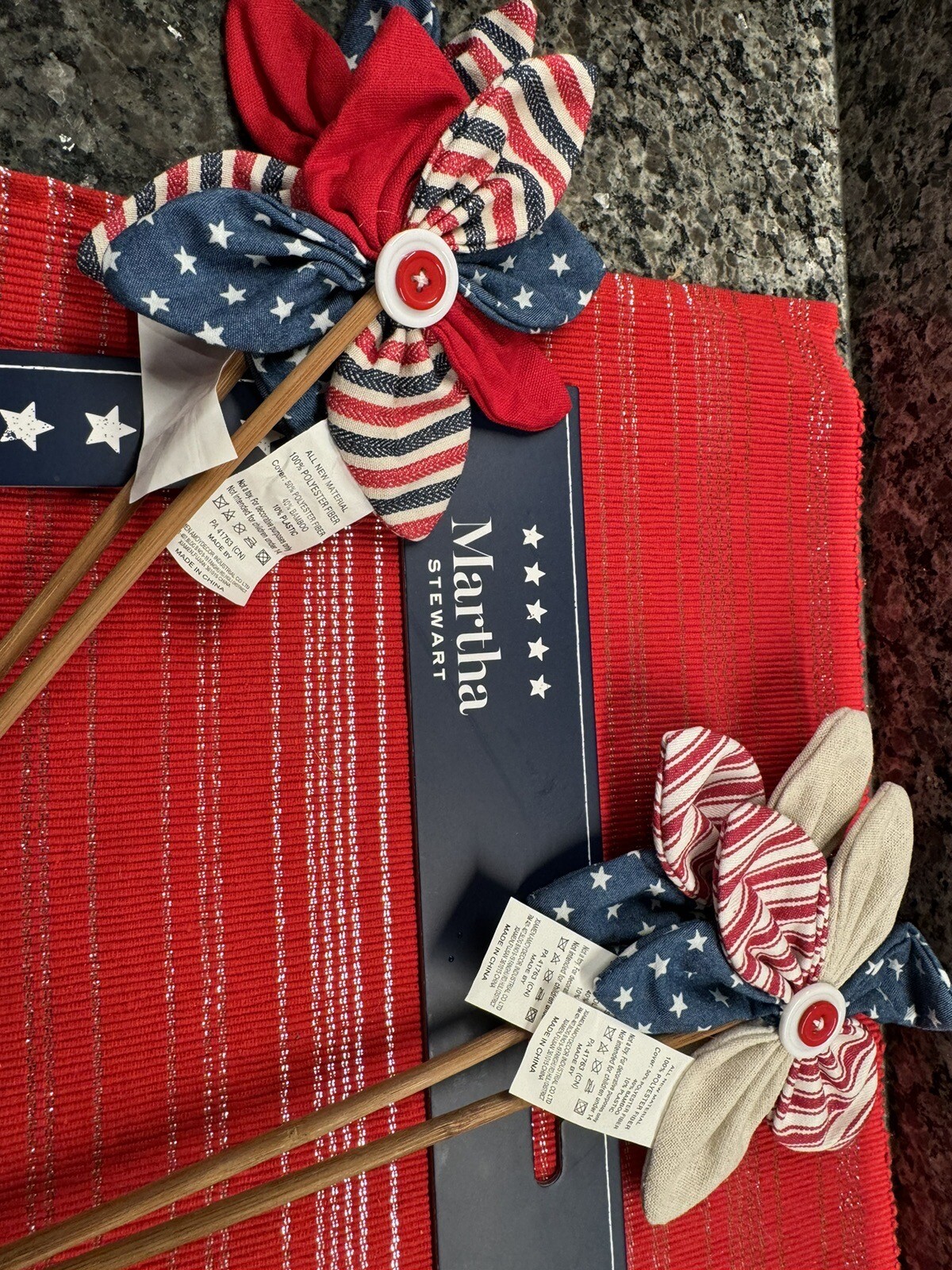 NEW HTF Martha Stewart 4th of July Patriotic Stars and Stripes Fabric ...