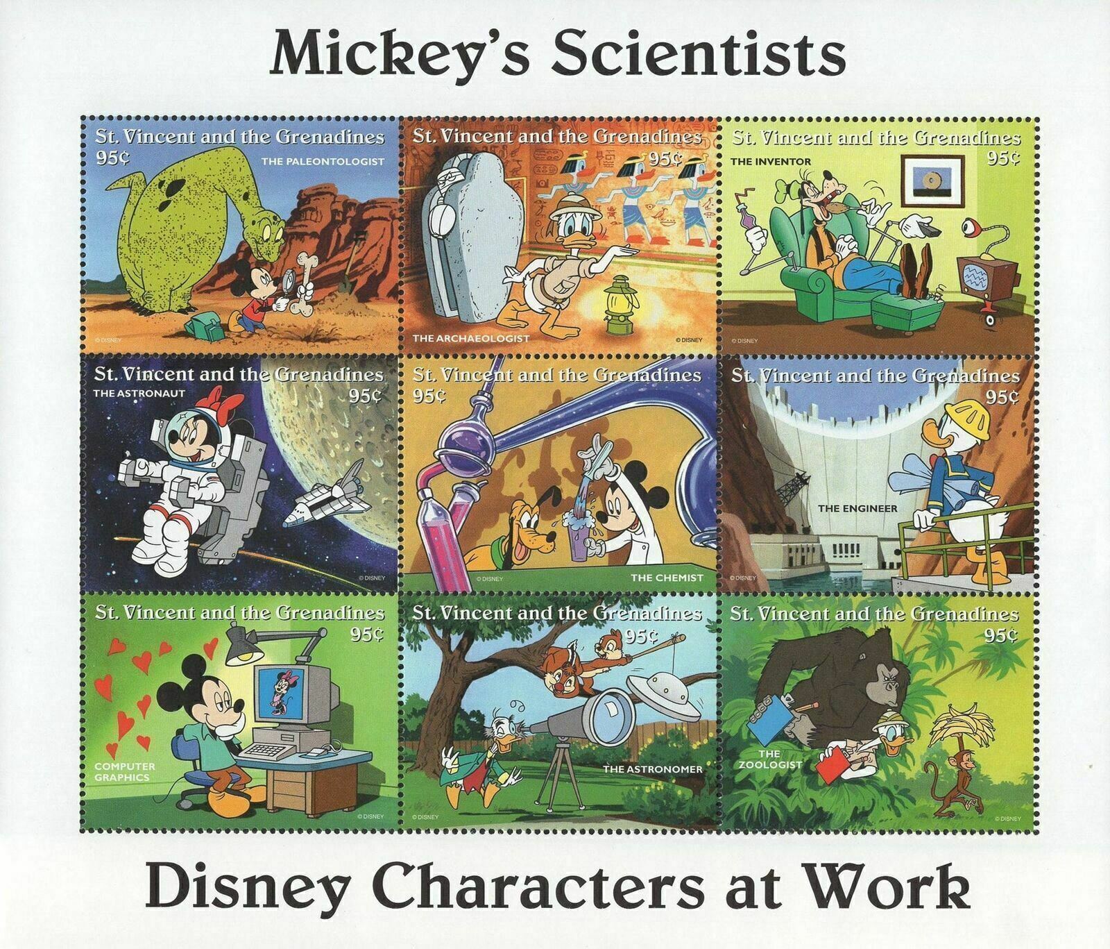 St. Vincent Mickey's Scientists Astronaut Inventor Engineer Chemist ...