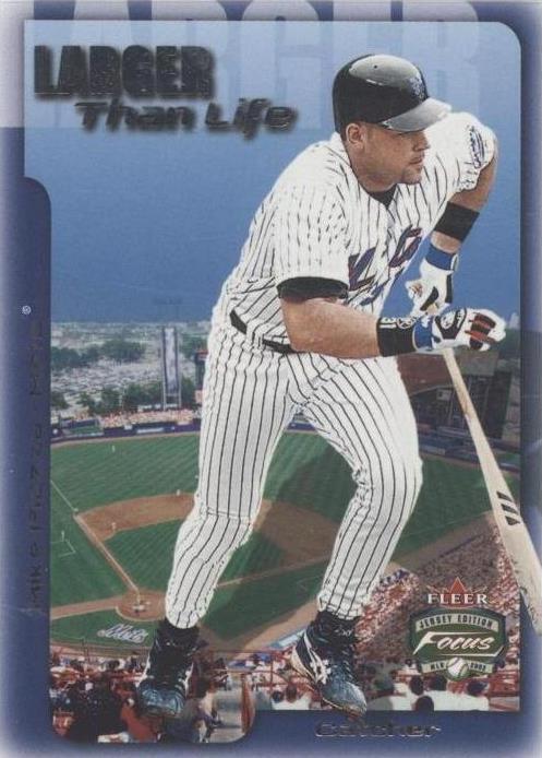 2002 Fleer Focus Jersey Edition - Larger than Life Mike Piazza #16 LTL ...