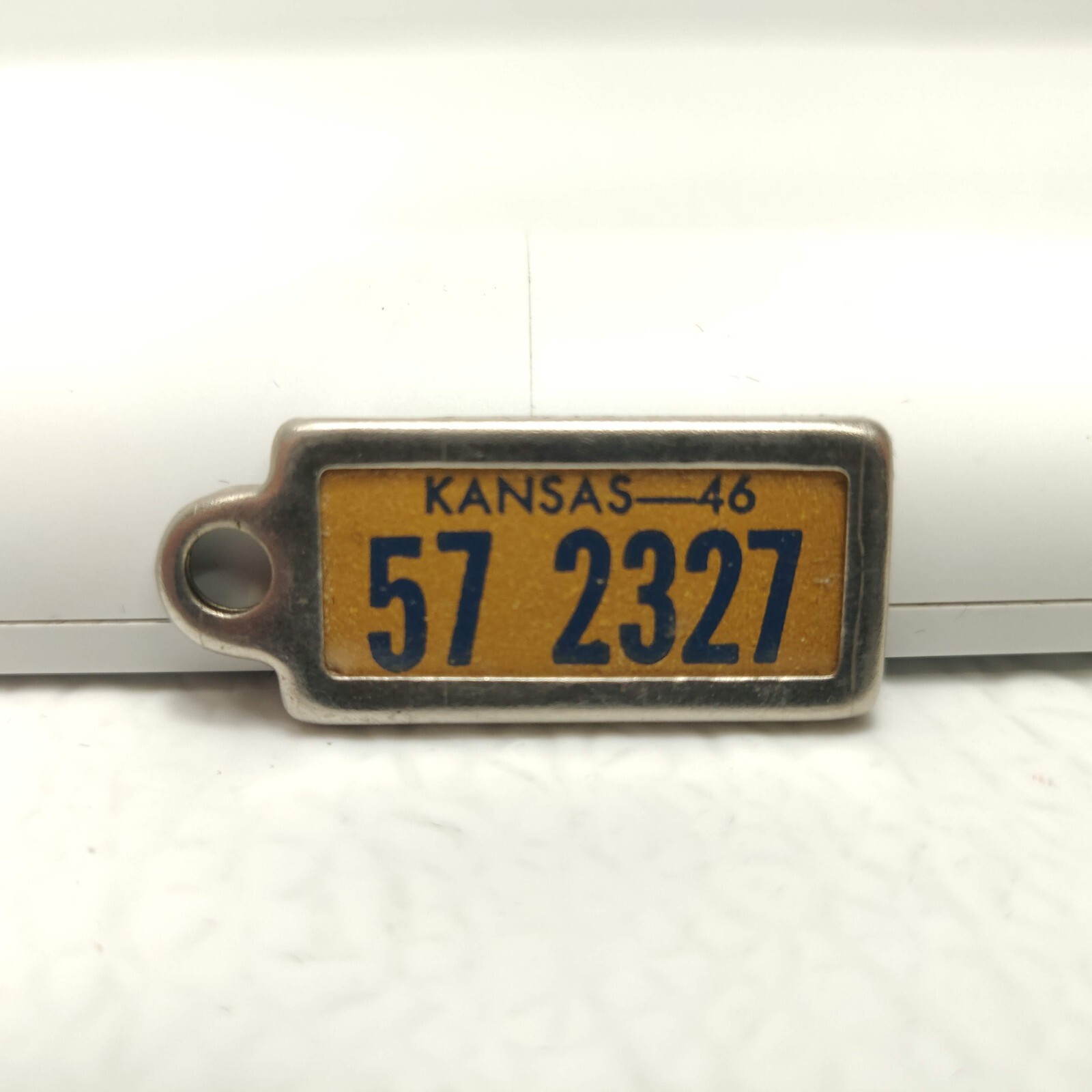 RARE VTG Disabled Veterans Mini License Plate Key Chain Ring Tag KANSAS ...