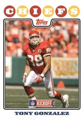 2008 Topps Kickoff #87 Tony Gonzalez Kansas City Chiefs HOF | eBay