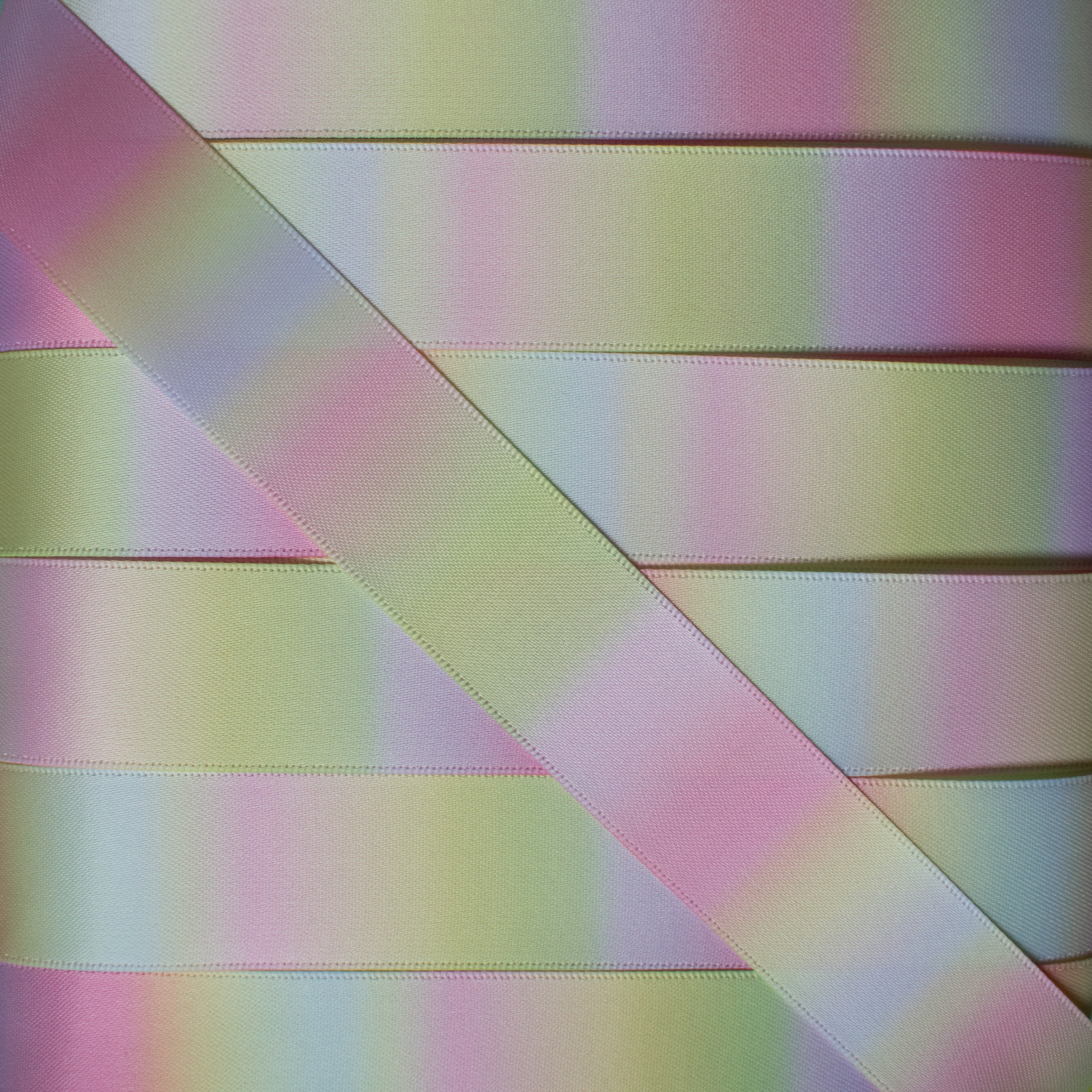 Double Sided Rainbow Pastel Satin Grosgrain Printed Ribbon - 5 or 10 ...