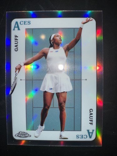 2021 Topps Chrome Tennis Coco Gauff Rookie Card #ACE-5 Aces Refractor ...