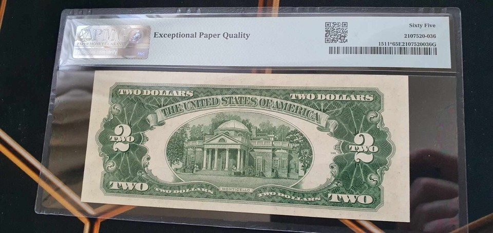 1953 B $2 STAR NOTE RED SEAL US NOTE DOLLAR BANKNOTE USA PMG 65 EPQ UNC ...
