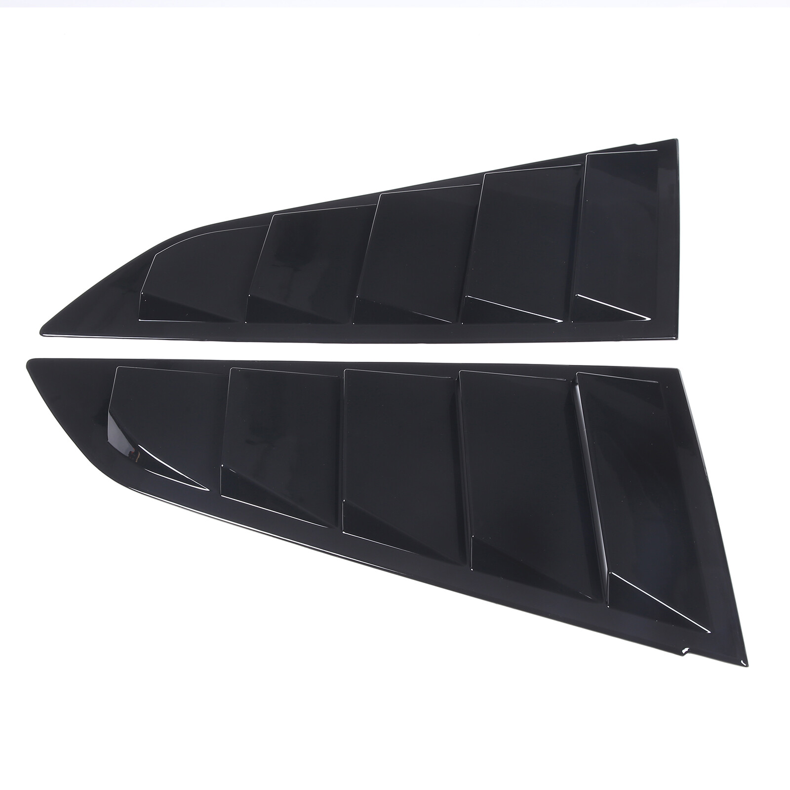 Gloss Black Side Window Louvers Air Vent Shades Cover Trim For Corvette ...