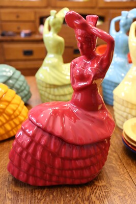 Fiesta Scarlet Red Dancing Lady Cookie Jar - FIESTAWARE - New with Tags ...