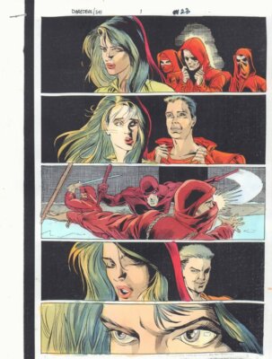 Daredevil / Shi #1 p.23 Color Guide Art - Daredevil vs. Ninjas - by ...