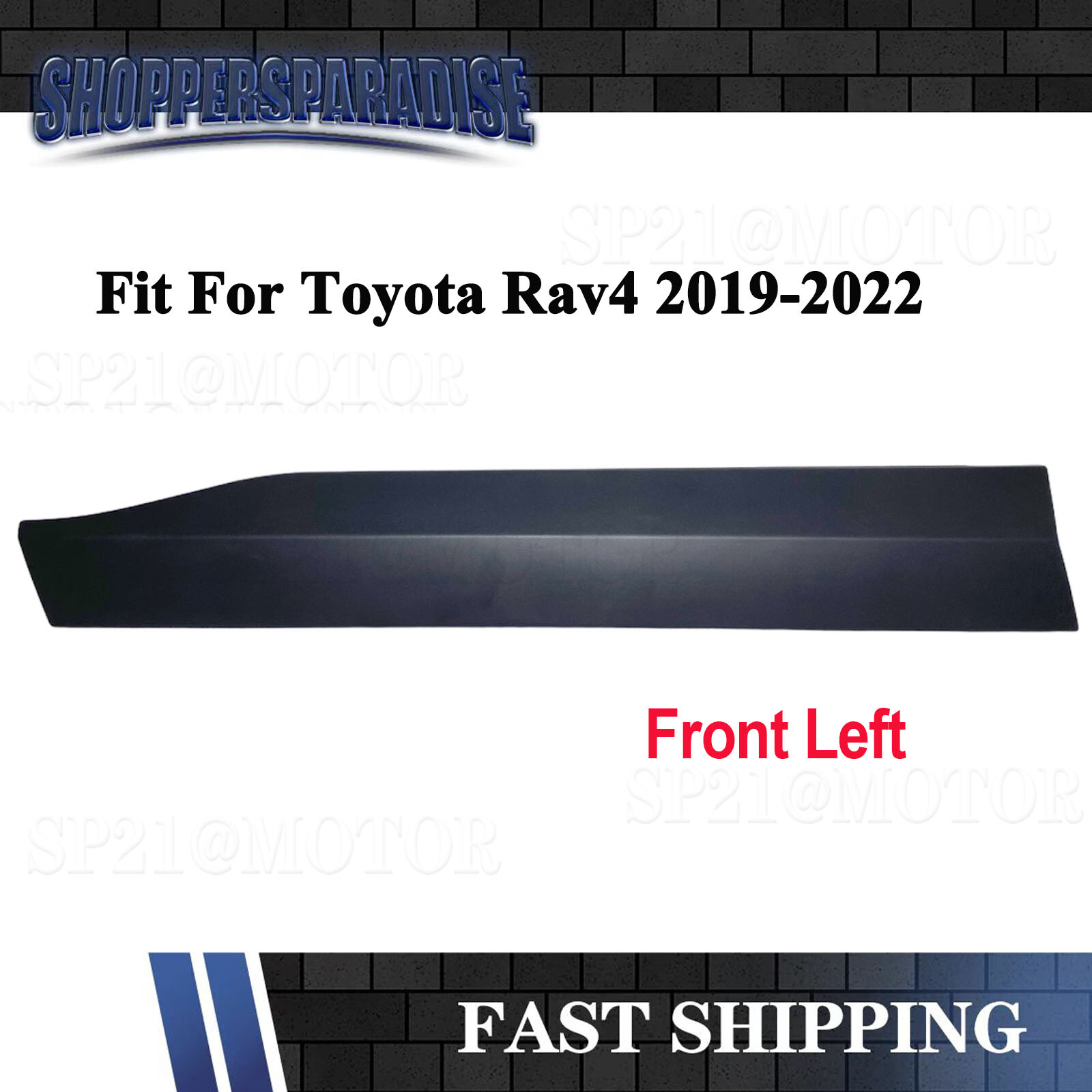 Black Left Front Door Lower Molding Trim 750740R070 For Toyota Rav4 ...
