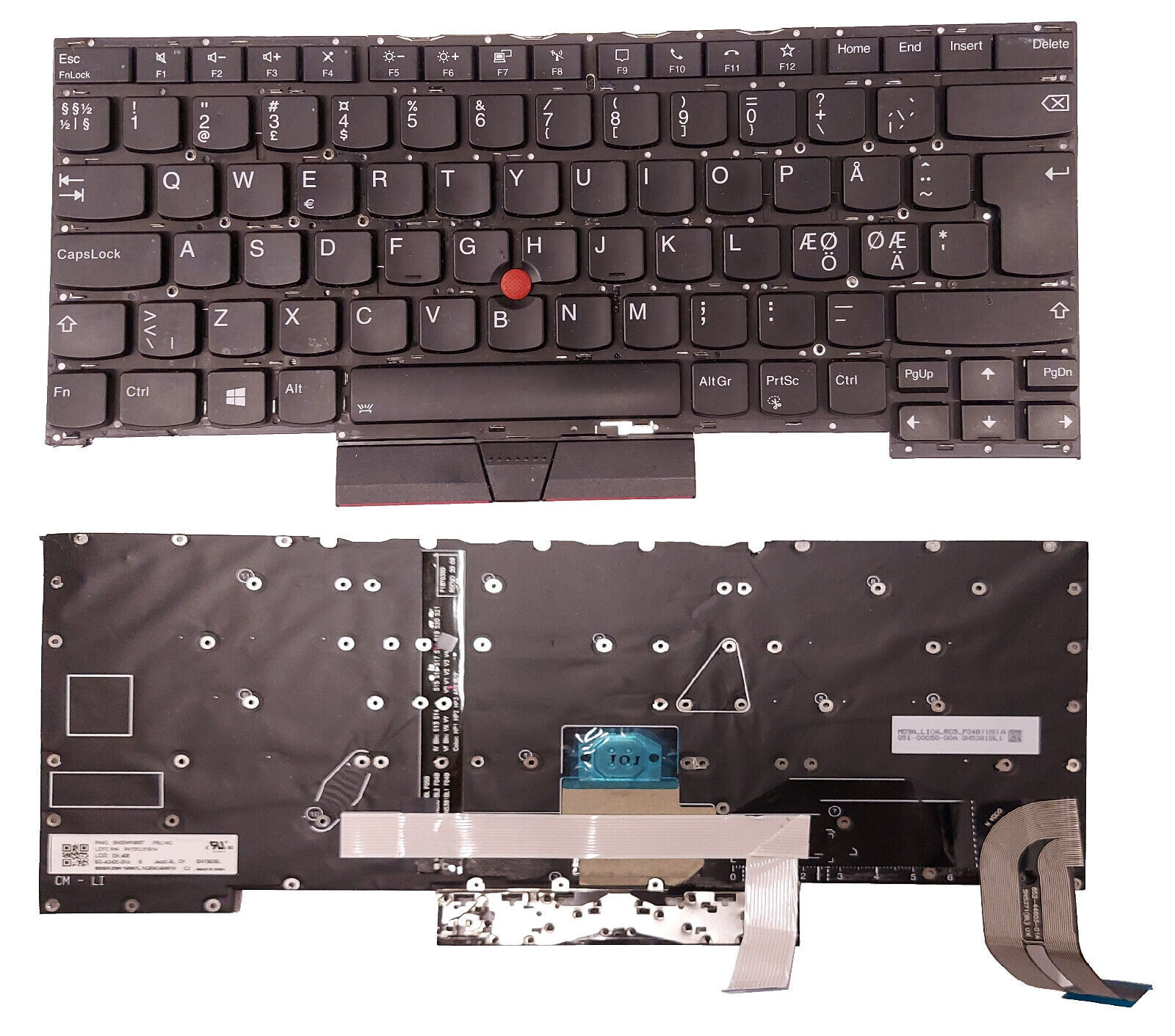 NORDIC KEYBOARD LENOVO THINKPAD P1 X1 EXTREME GEN 1 2 T490S T495S T14S ...