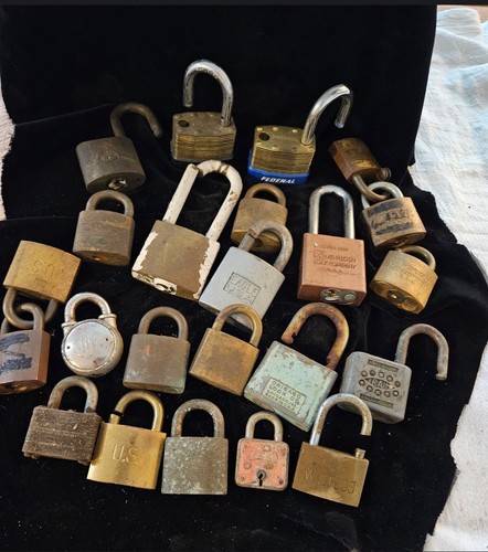 Padlocks Lot of 23 Assorted Vintage Padlocks No Keys (PL24) | eBay