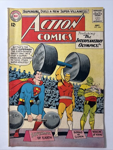 Action Comics #304 Vg 4.0 1963 Superman 1st appearance Black Flame ...