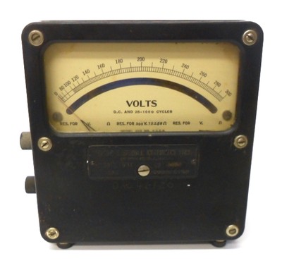Amp & Voltmeters - Weston Dc Voltmeter Model