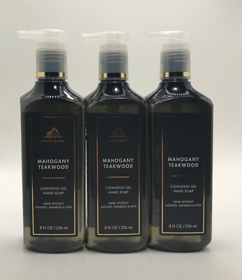 3 Bath & Body Works MAHOGANY TEAKWOOD Cleansing Gel Hand Soap | eBay