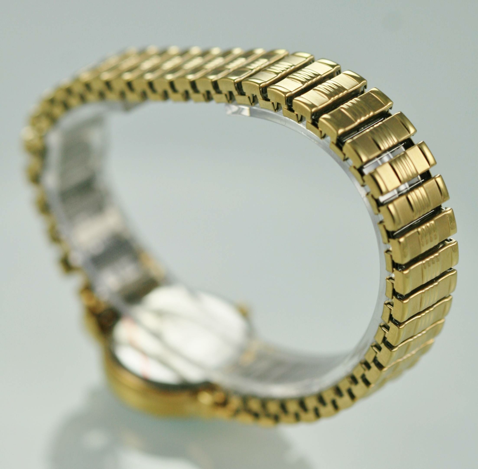 Elgin II Womens Watch White Stainless Gold Expansion Date Water Res ...