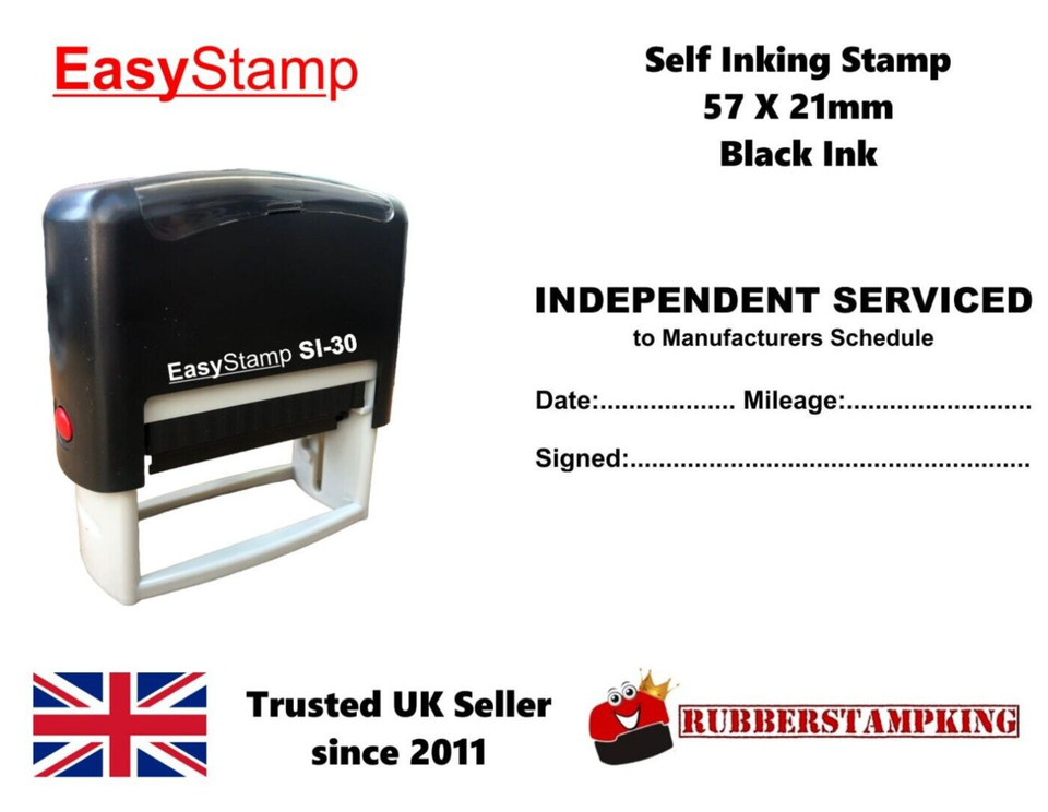 Garage Rubber Service Stamp Mechanic Home Self Inking - 57 X 21mm ...