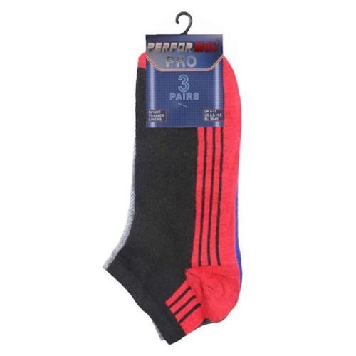 Mens Striped Trainer Liners Size 6-11 Heel Toe Long 2 3 4 Stripe Design ...