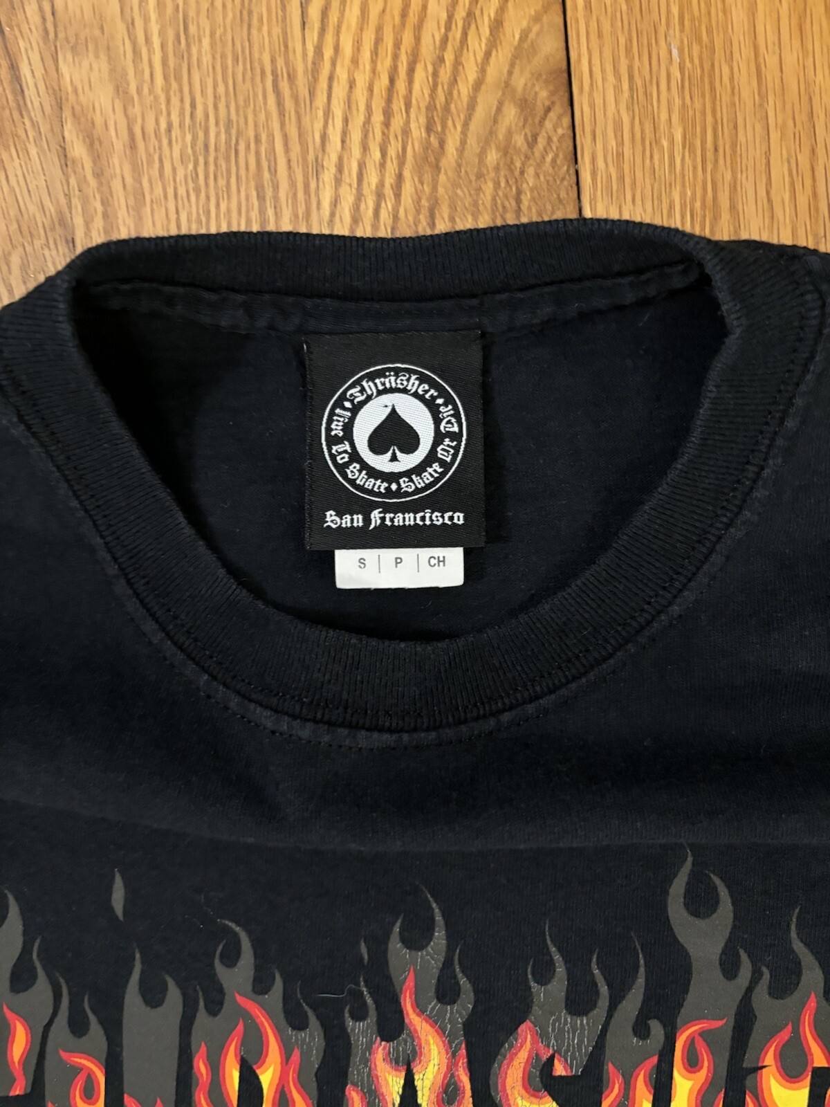 Thrasher Magazine Logo Flames Skateboard T Shirt (Adu… - Gem