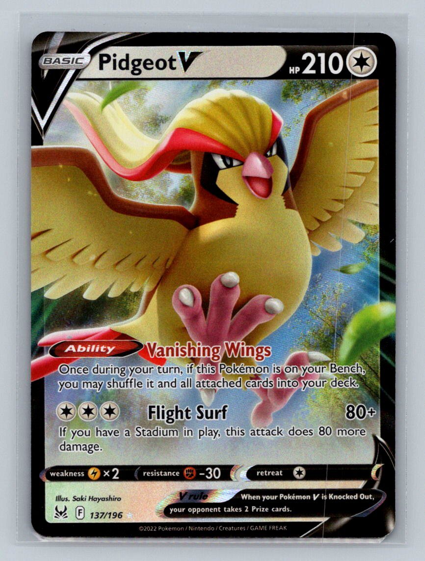 Pidgeot V SWSH11: Lost Origin 137/196 Near Mint NM | eBay