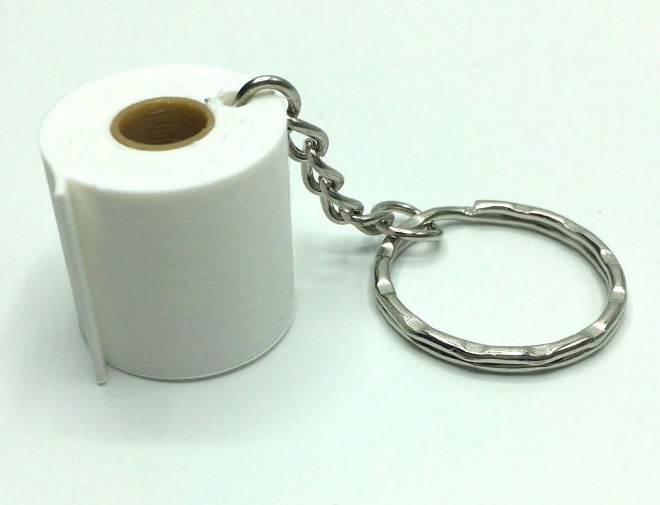 Toilet Roll / Toilet Paper Joke Keyring / Key Chain / Bag Tag (3D) | eBay