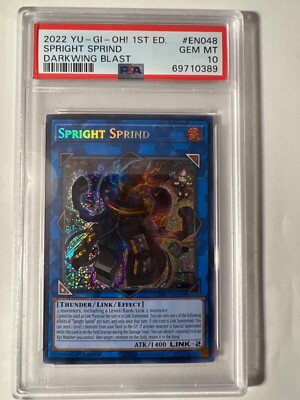 YuGiOh SPRIGHT SPRIND #DABL-EN048 SECRET RARE 🔥PSA 10 GEM🔥 1st EDITION ...