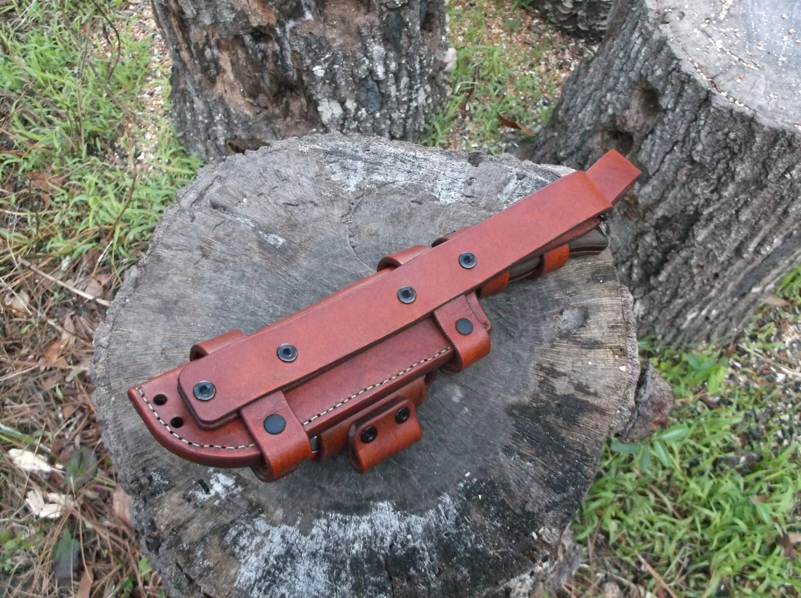 ESEE 6 CUSTOM LEATHER SHEATH (SHEATH ONLY) READ DESCRIPTION!!! | eBay