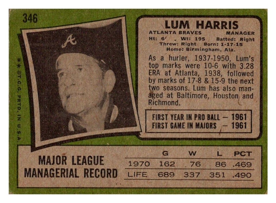 Lum Harris 346 | eBay