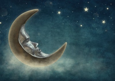 A1| Cool Nighttime Moon & Stars Poster Size 60 x 90cm Kids Poster Gift ...