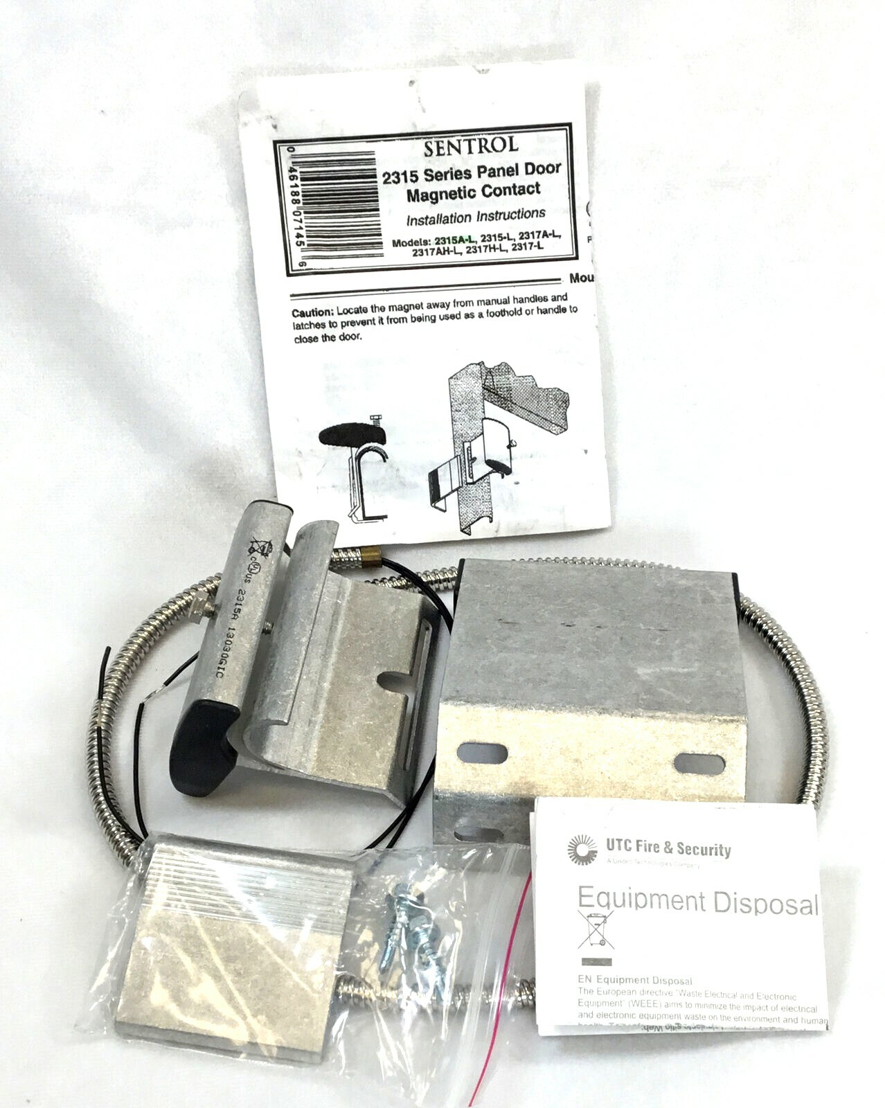 Panel Door Magentic Contact GE Sentrol 2315A-L Series Garage Entry ...