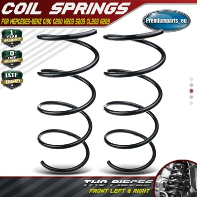 2x Coil Springs Front Suspension for Mercedes-Benz C180 C200 W203 S203 ...