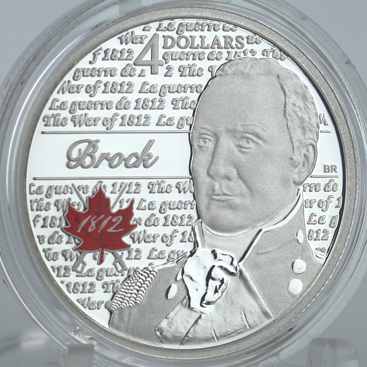Canada 2012 $4 Sir Isaac Brock Hero of War of 1812 99.99% Pure Silver ...
